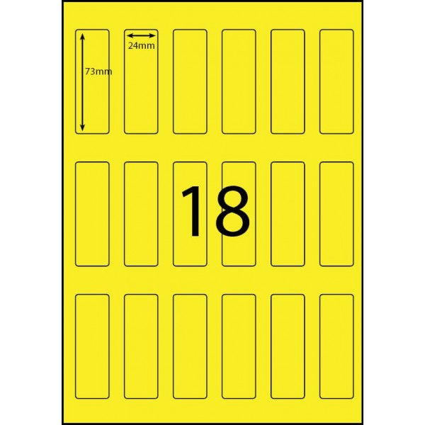 Shelf Labels and Tags - A4 Yellow Shelf Labels/tags