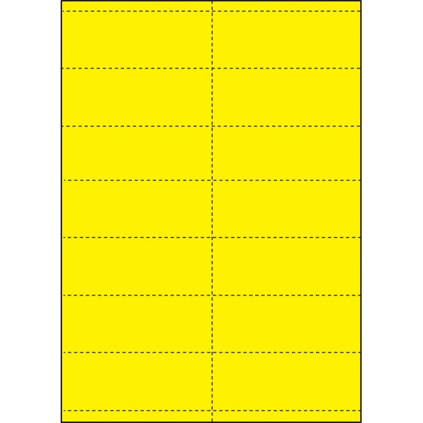 Shelf Tags - Yellow Card Shelf Tags - 14 Per Sheet 99mm x 38.1mm