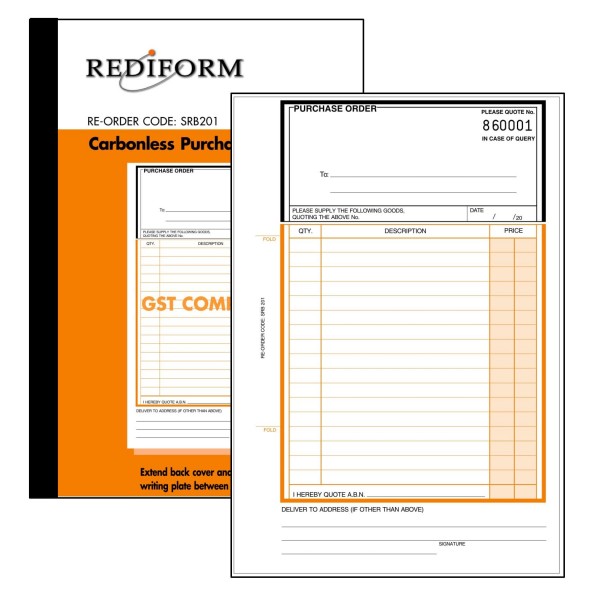 Carbonless Books - Rediform Purchase Order Book - Small - 2ply