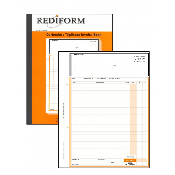 Carbonless Books - Rediform Delivery/invoice Book - Large - 3 Ply