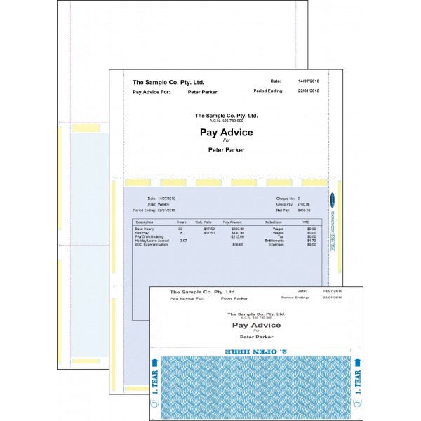 A4 Laser Pay Envelopes - A4 Pressure Seal Laser Pay Envelope - Z Fold